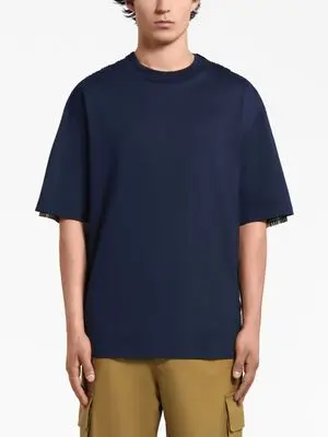 Marni Plaid-check Panel Cotton T-shirt