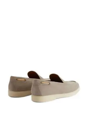 GIUSEPPE ZANOTTI Maui Logo-plaque Loafers - Neutrals