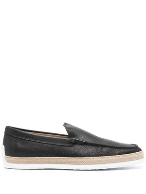 TOD'S Tod's Panelled Leather Loafers Black