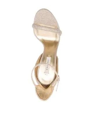 Casadei 120mm Blade Cappa Sandals - Gold