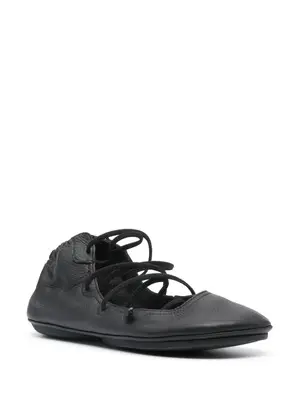 Camper Right Nina Lace-up Ballerina Shoes - Black