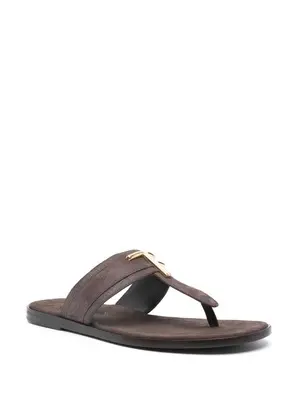 TOM FORD Brighton Suede Sandals - Brown