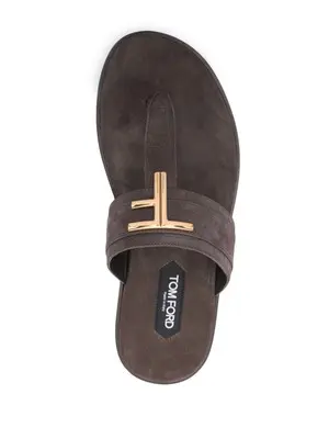 TOM FORD Brighton Suede Sandals - Brown