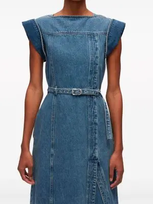 3.1 Phillip Lim Deconstructed Belted Denim Dress