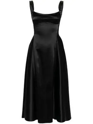 ATU BODY COUTURE Satin-finish Sleeveless Dress - Black