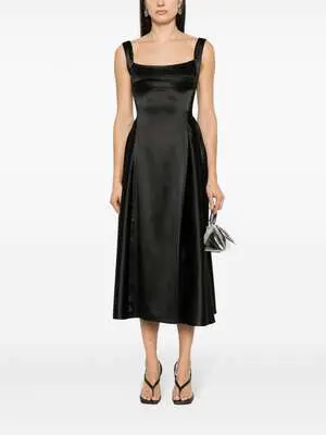 ATU BODY COUTURE Satin-finish Sleeveless Dress - Black
