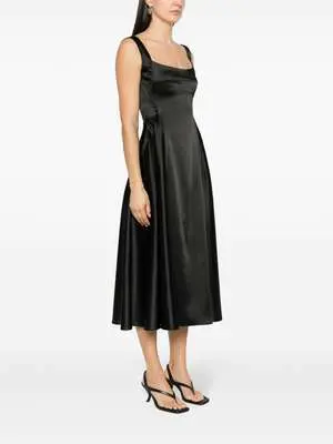 ATU BODY COUTURE Satin-finish Sleeveless Dress - Black