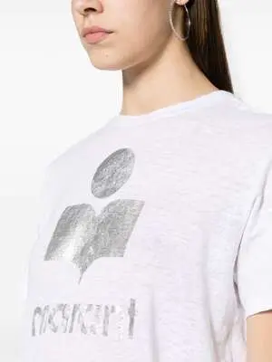 MARANT ETOILE Zewel Linen T-shirt - White