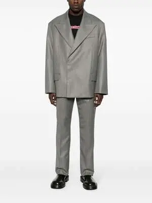 Acne Studios Pressed-crease Mélange Trousers