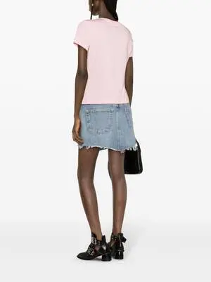Moschino Heart-print Cotton T-shirt - Pink