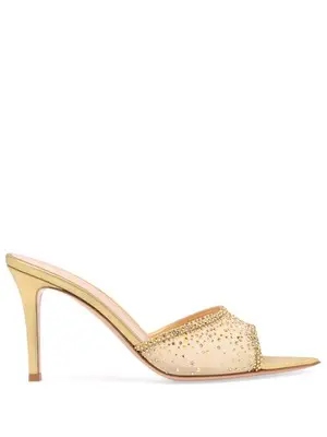 Gianvito Rossi Gold Tone Mules Clogs For Women