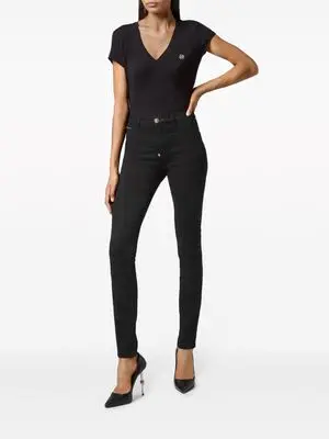 Philipp Plein High-waisted Super-skinny Jeans - Black