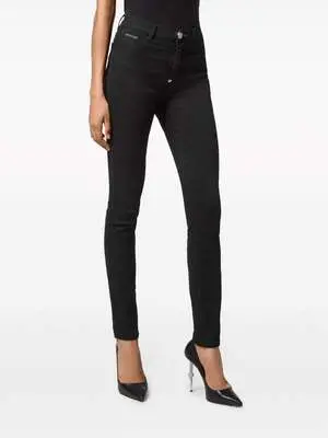 Philipp Plein High-waisted Super-skinny Jeans - Black