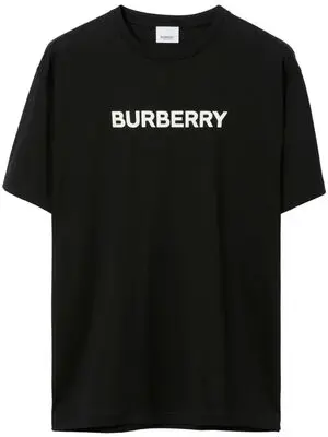 Burberry Logo-print Cotton T-shirt - Black