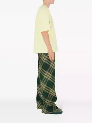 Burberry Check-print Cotton T-shirt - Yellow