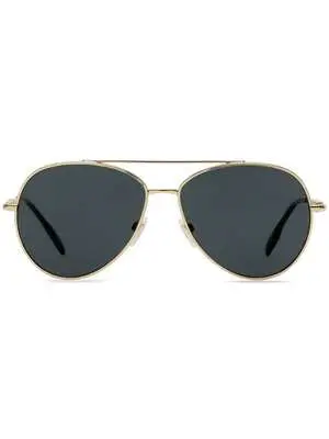 Burberry Pilot-frame Logo-lettering Sunglasses