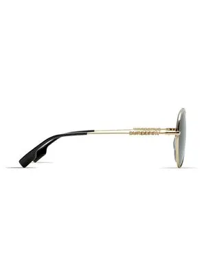 Burberry Pilot-frame Logo-lettering Sunglasses