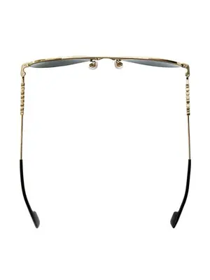 Burberry Pilot-frame Logo-lettering Sunglasses