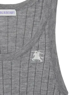 Burberry Intarsia Logo Cashmere Vest