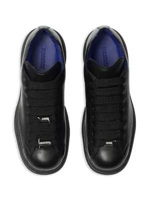 Burberry Ranger Leather Sneakers - Black