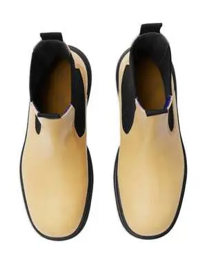 Burberry Creeper Leather Chelsea Boots - Neutrals