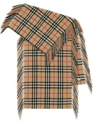 Burberry Check-pattern Cashmere Scarf - Brown