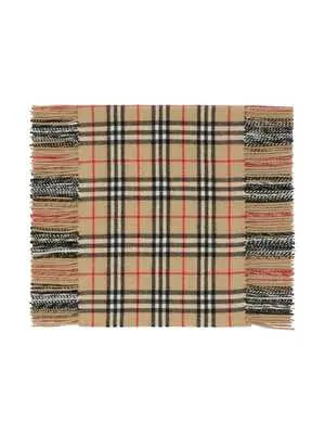 Burberry Check-pattern Cashmere Scarf - Brown