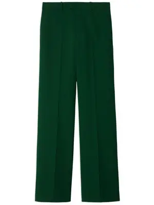 Burberry Tailored-cut Wool Trousers - Green