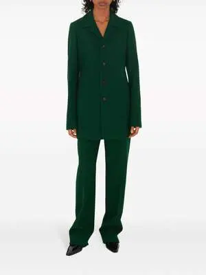 Burberry Tailored-cut Wool Trousers - Green
