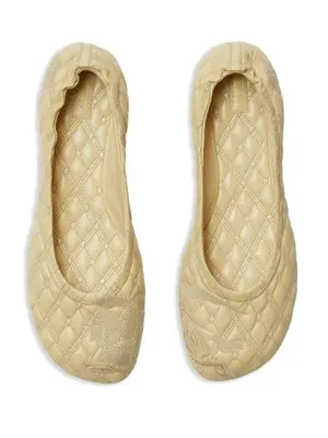 Burberry Quilted Leather Ballerina Flats