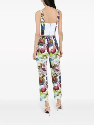 Dolce & Gabbana Floral-print Corset Top