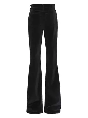FRAME Le High Flare Velvet Trousers - Black