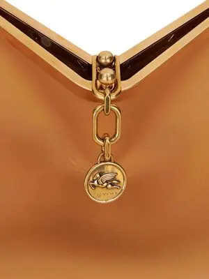 Etro Medium Vela Leather Shoulder Bag - Brown