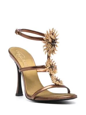 Roberto Cavalli Jewel 110mm Leather Sandals