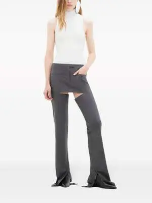 COURREGES Cut-out Tailored Wool Trousers