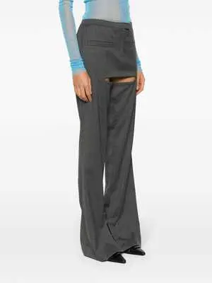 COURREGES Cut-out Tailored Wool Trousers