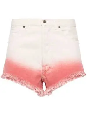 Alanui Tie-dye Denim Shorts - Neutrals