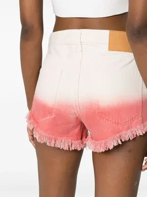Alanui Tie-dye Denim Shorts - Neutrals
