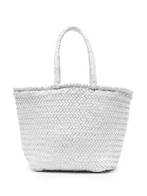 Dragon Diffusion Small Grace Basket Tote Bag - White