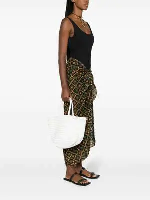Dragon Diffusion Small Grace Basket Tote Bag - White