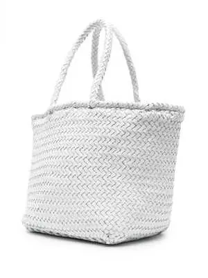 Dragon Diffusion Small Grace Basket Tote Bag - White