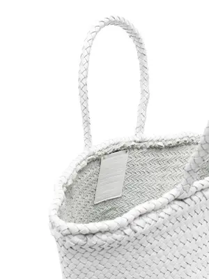 Dragon Diffusion Small Grace Basket Tote Bag - White