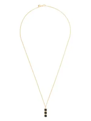 Tom Wood Mini Cushion Onyx Pendant Necklace - Gold
