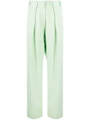 FORTE_FORTE Pleat-detail High-rise Wide-leg Pants