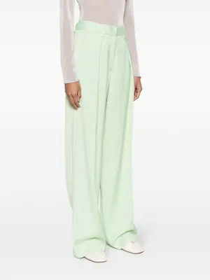 FORTE_FORTE Pleat-detail High-rise Wide-leg Pants