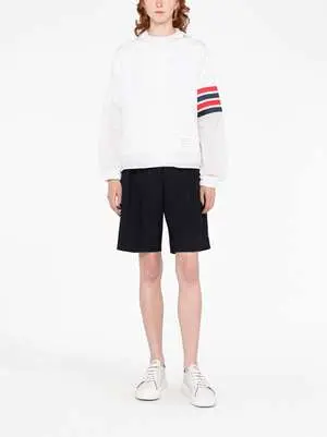 Thom Browne 4-bar Stripe Hooded Jacket - White