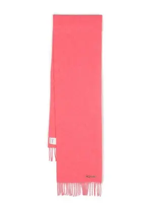 Acne Studios Logo-tag Wool Scarf - Pink