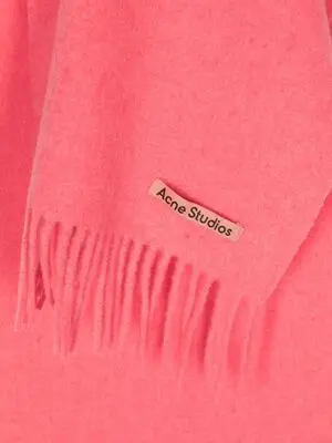 Acne Studios Logo-tag Wool Scarf - Pink