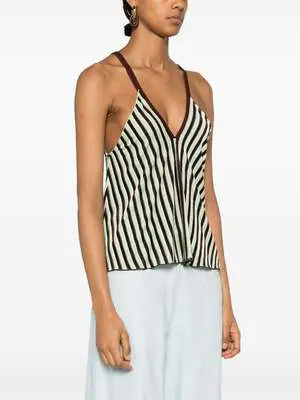 FORTE_FORTE Striped V-neck Top
