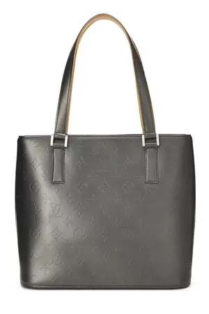 LOUIS VUITTON Monogram Vernis Mat Stockton Tote - Grey